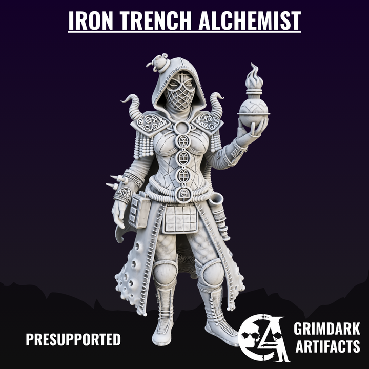 3D Printable Iron Trench Alchemist - 3D Print Ready Presupported by ...