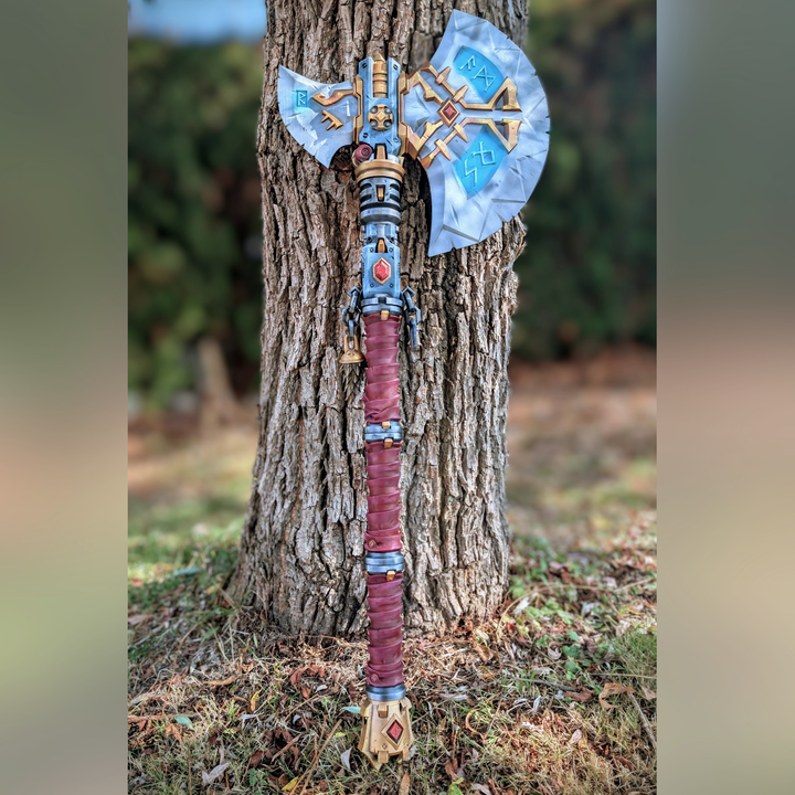 3D Printable Vargr Steel, Norse Viking Battle Axe, Full Scale Modular ...