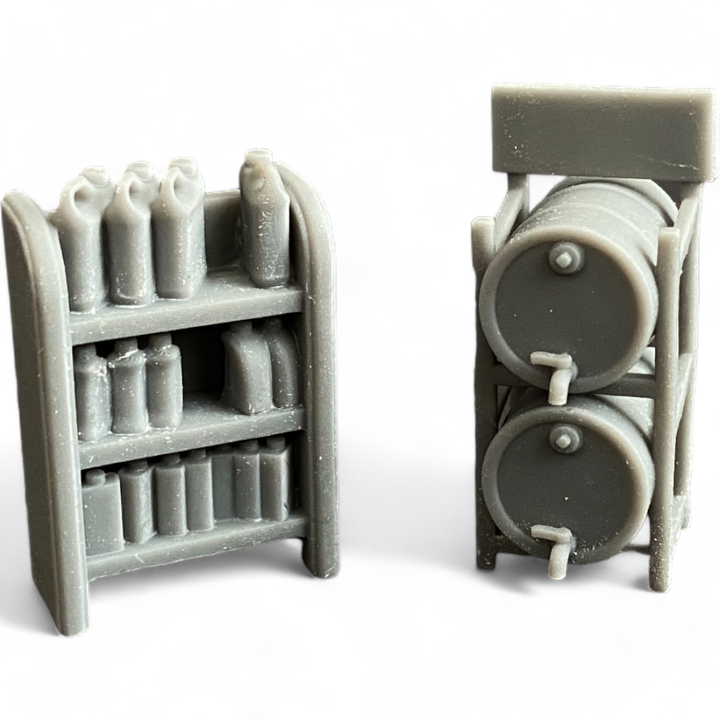 3D Printable Fuel and oil racks by Tiny Furniture