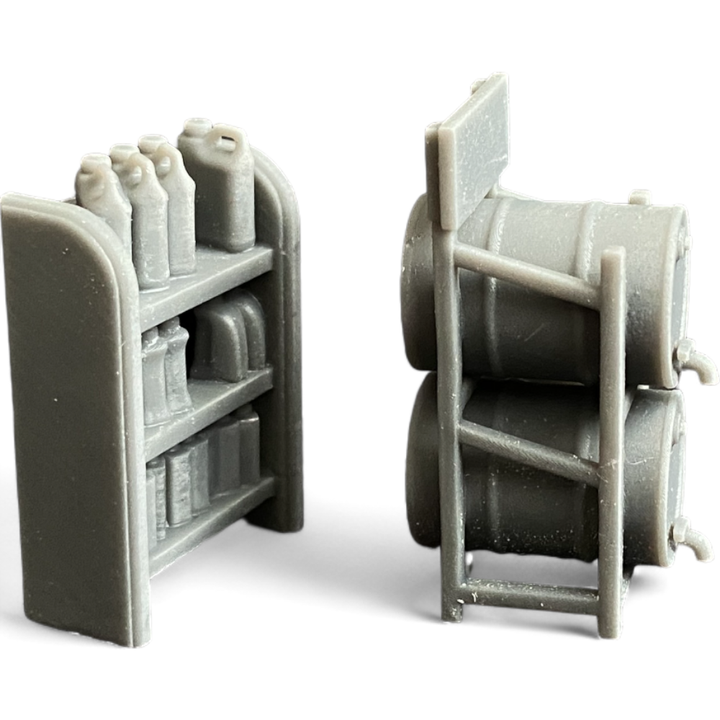 3D Printable Fuel and oil racks by Tiny Furniture
