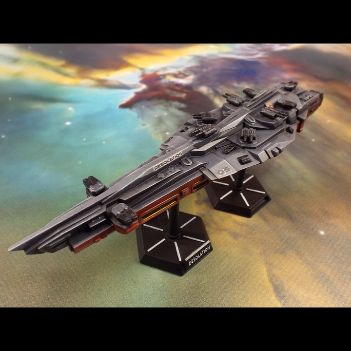 3D Printable Mythos Battlecruiser by David Tarron