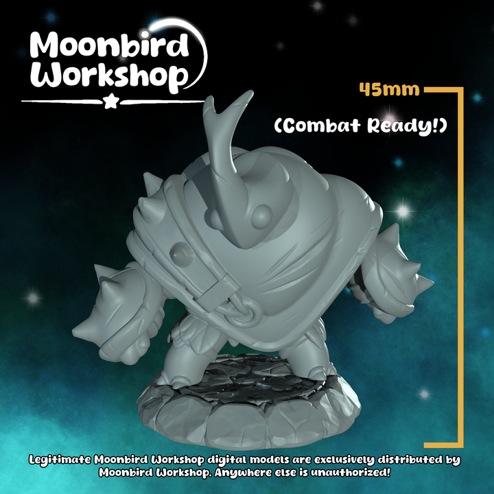 3D Printable Root The Barksmasher - Pose #1 - Combat Ready! by Moonbird Workshop LLC