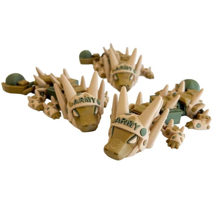 3D Printable Mini Army Dragon by Steven Wolf Studio