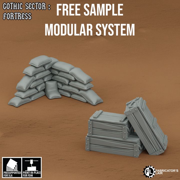 3D Printable Gothic Sector : Fortress - Sample by Fabricator's Lair