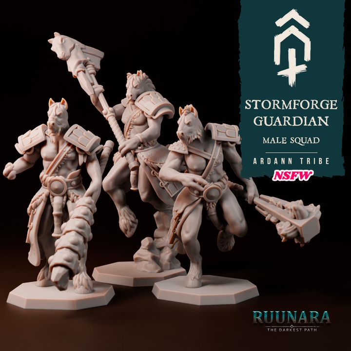 3D Printable NSFW RUUNARA - Stormforge Guardians | Male Squad by EVOD - RUUNARA
