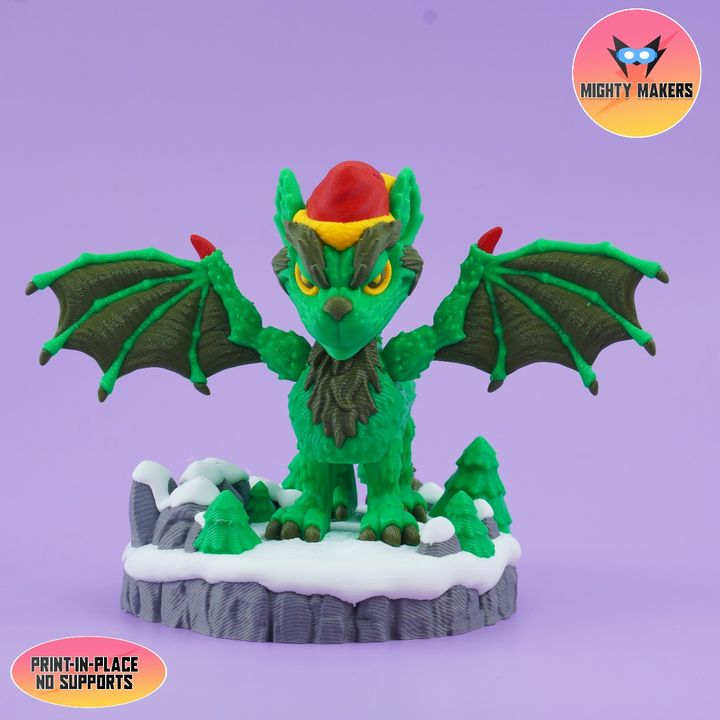 3D Printable Flexi Grinch Dragon🎄🐉 by Mighty Makers