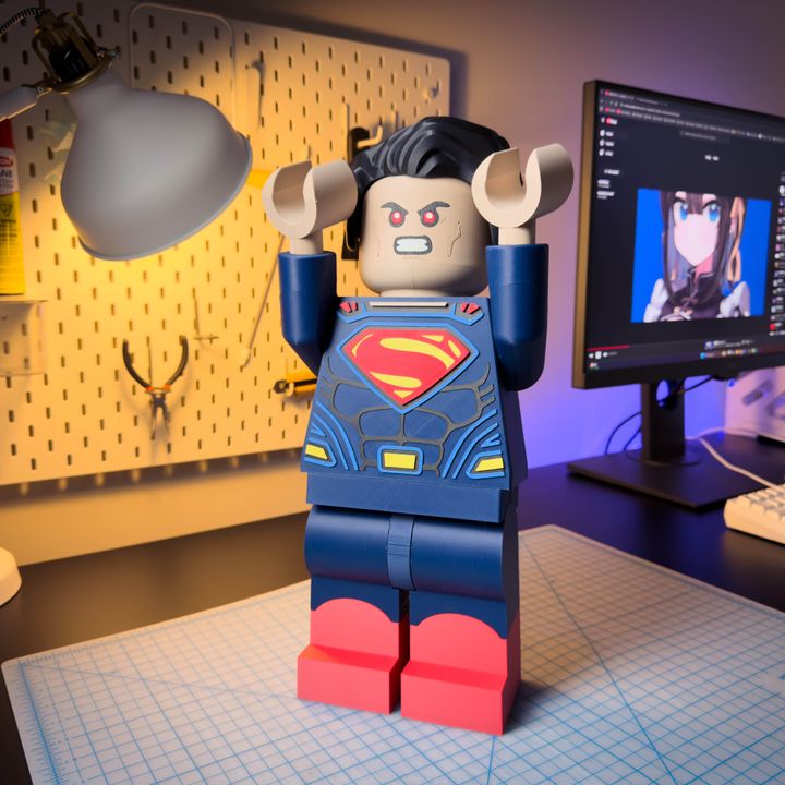 3D Printable The Man of Steel Modular Figure! by NextLv3D