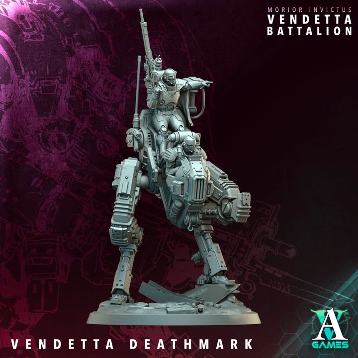 3D Printable Vendetta Deathmark by Archvillain Games