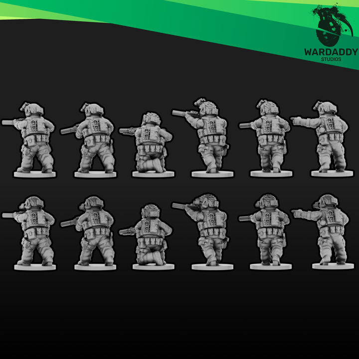 3D Printable Modern NATO Operators (15mm+) by WarDaddy Studios