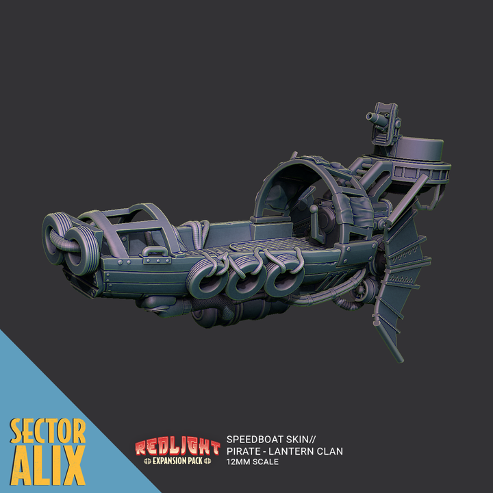 3D Printable SECTOR AL-IX SPEED BOAT LANTERN CLAN SKIN by Bishok