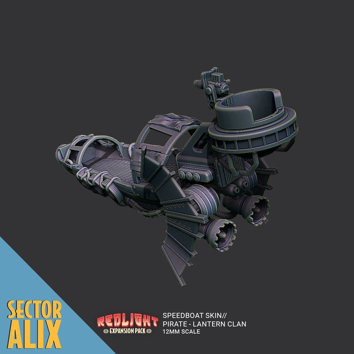 3D Printable SECTOR AL-IX SPEED BOAT LANTERN CLAN SKIN by Bishok
