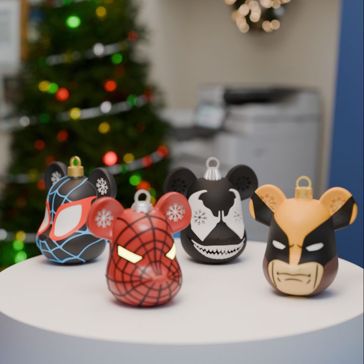 3D Printable Marvel Christmas Ball Collection by Studio Tridimen