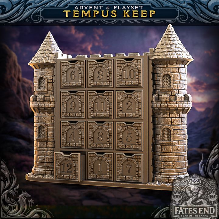 3D Printable Castle Advent Calendar & Playset by FatesEnd