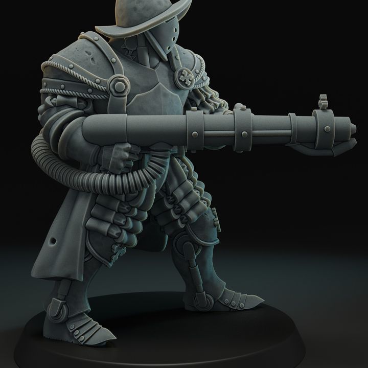 3D Printable Heavy Infantry with flamethrower by Jk.Remo