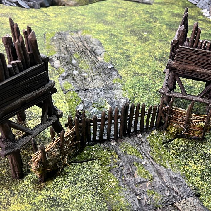 3D Printable 2 Toll Gate designs for Low Profile Road by GameScape3D