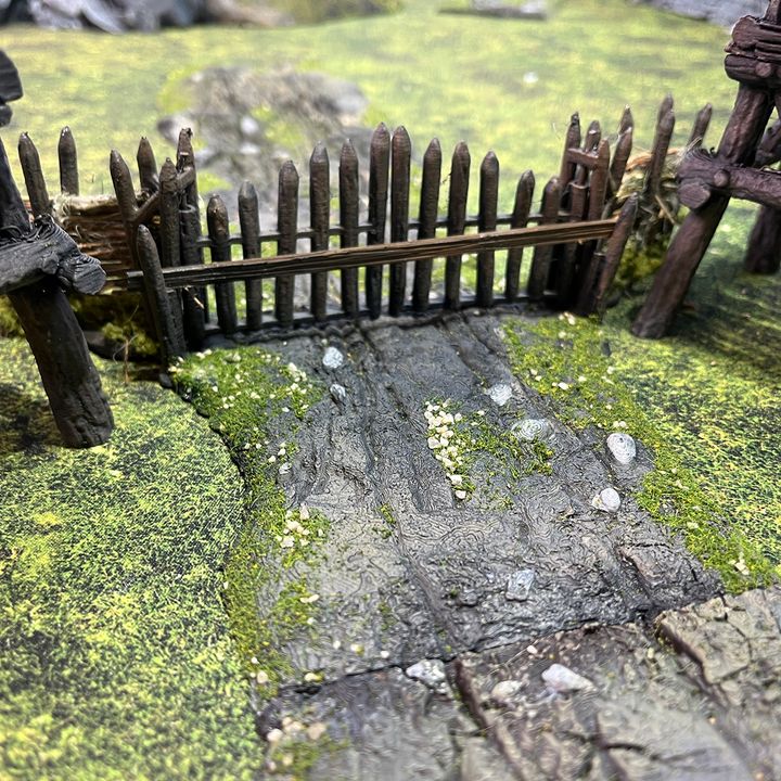 3D Printable 2 Toll Gate designs for Low Profile Road by GameScape3D