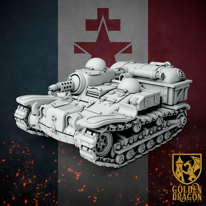 3D Printable New French Republic - AMR 36 Coccinelle Tankette by Golden ...