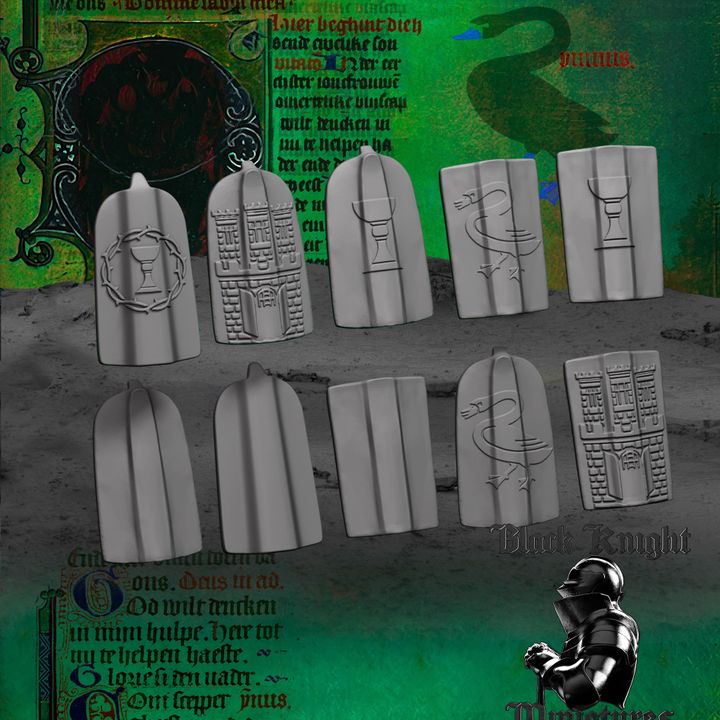 3D Printable Age of Chivalry - Hussite Pavises x 10 by Black Knight ...