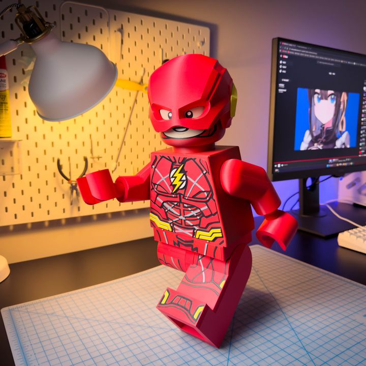 3D Printable The Flash Modular Figure, Fastest Figure Alive! by NextLv3D