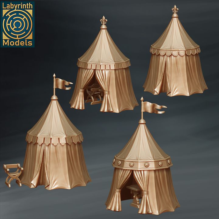 3D Printable Joust Accessories set - 32mm scale by Labyrinth Models