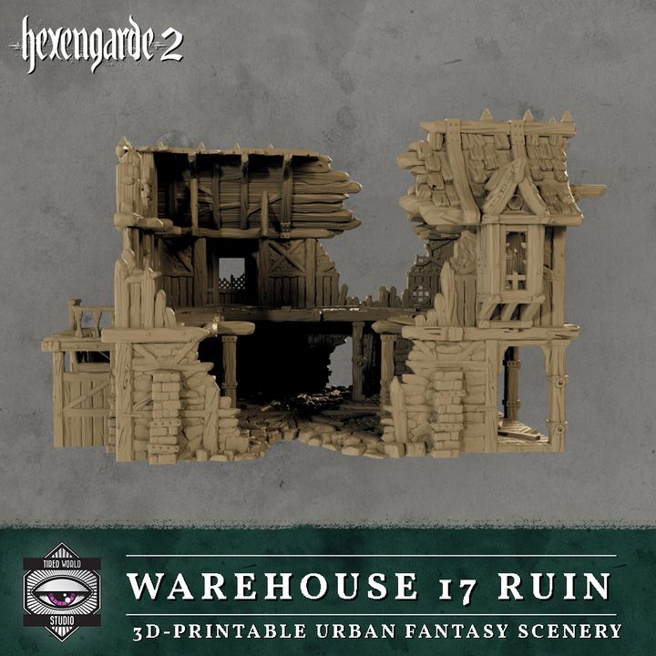3D Printable Warehouse 17 Ruin by Tired World Studio