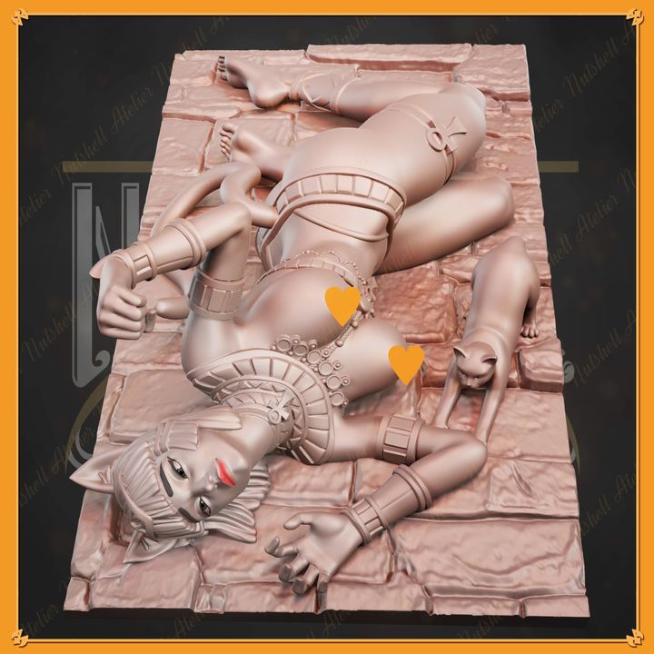 3D Printable Nutshell Atelier - Bastet NSFW by Nutshell atelier