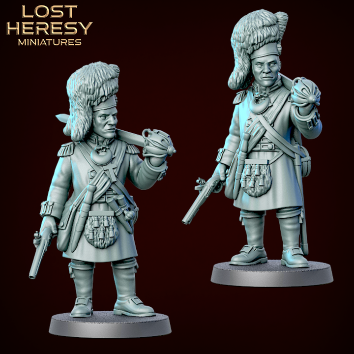 3D Printable British Gothic Napoleonic Highlander Officer by Lost ...