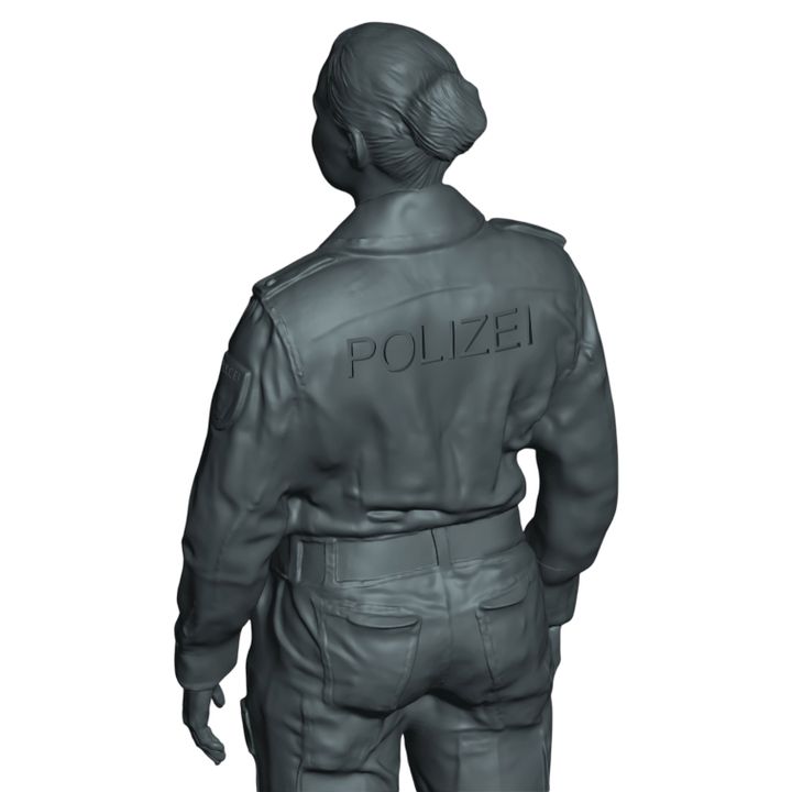 3D Printable Female German Police Officer – Standing - High Details ...
