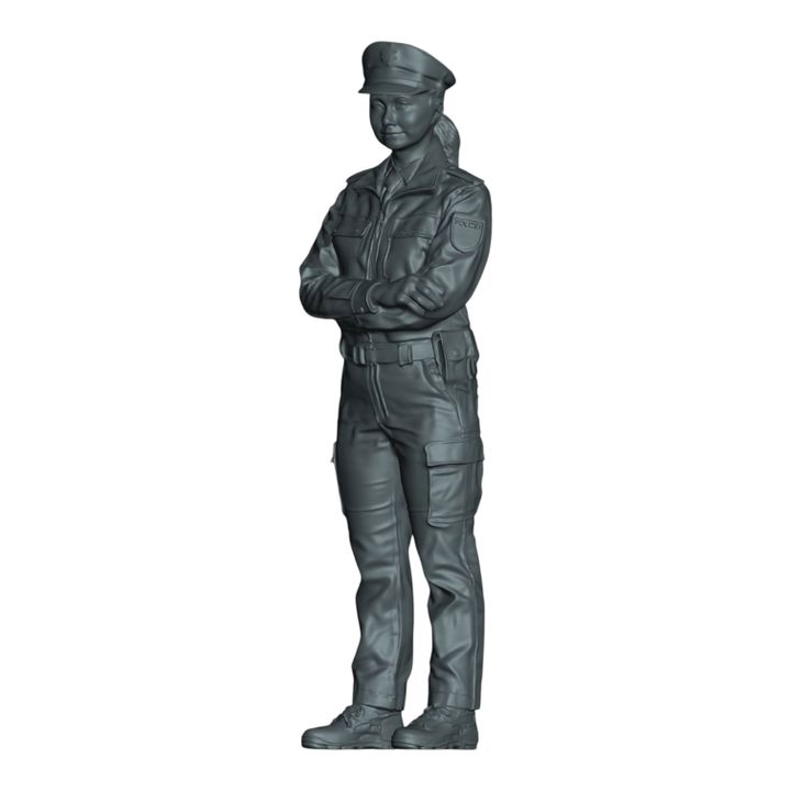 3D Printable Female German Police Officer – Calm Pose - High Details ...