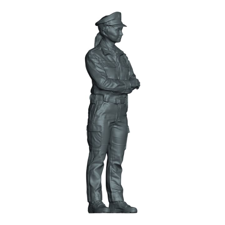 3D Printable Female German Police Officer – Calm Pose - High Details ...