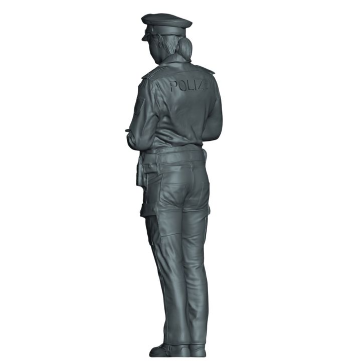 3D Printable Female German Police Officer – notepad - High Details ...