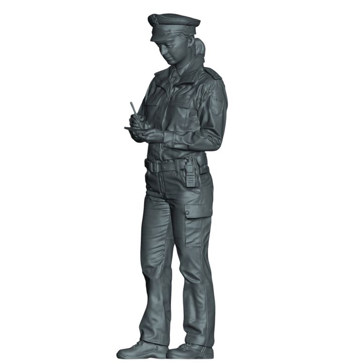 3D Printable Female German Police Officer – notepad - High Details ...