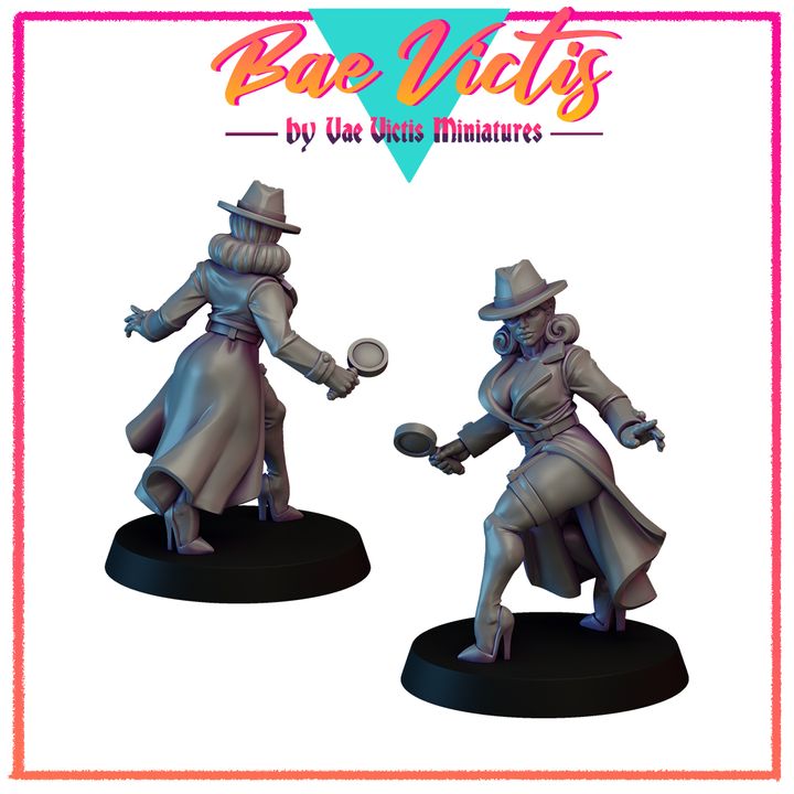 3D Printable Bae Victis : Detective Bae 32MM and 75MM [PRE-SUPPORTED] by Vae Victis Miniatures