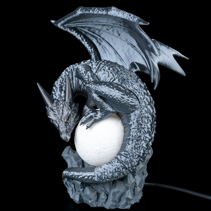 3D Printable Dragon Eclipse - Table Lamp by Stlflix