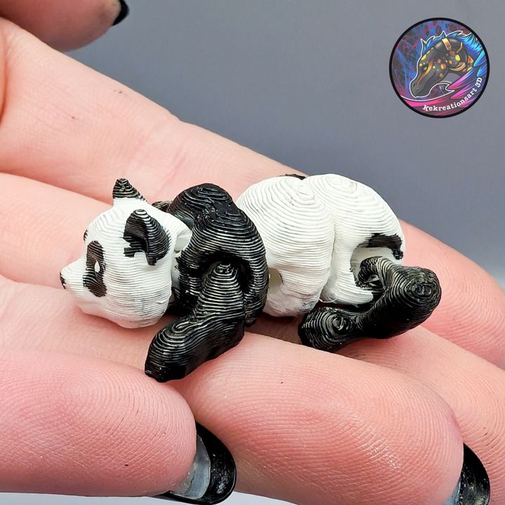 3D Printable Flexi Nano Panda Bear by Kirsten M