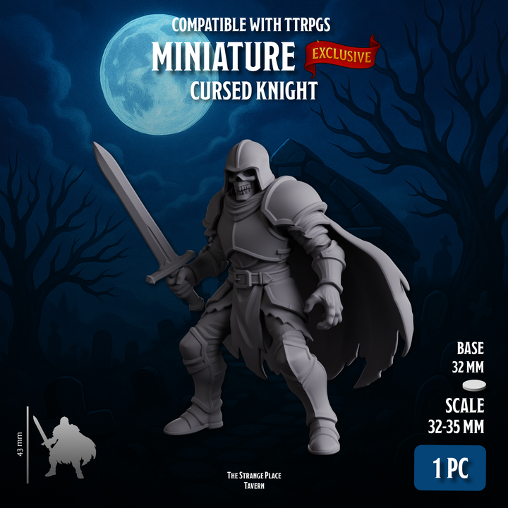 3D Printable CURSED KNIGHT by The Strange Place Tavern