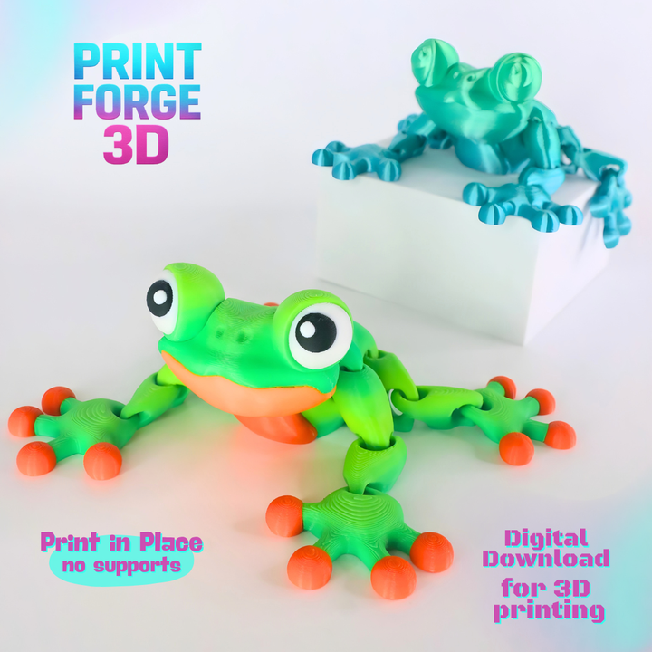 3D Printable Frog Flexi Fidget-STL & 3MF- Digital Download for 3D ...