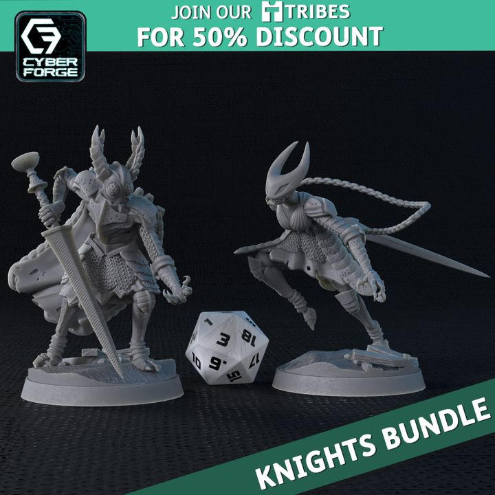 3D Printable Knights Bundle by Titan Forge Miniatures