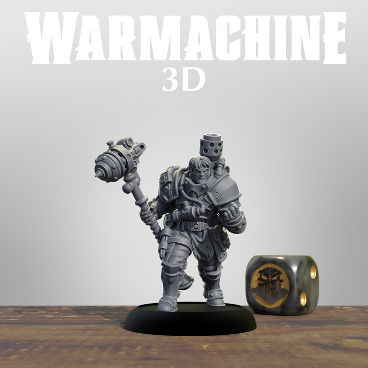 3D Printable Crucible Guard Command Starter by WARMACHINE 3D