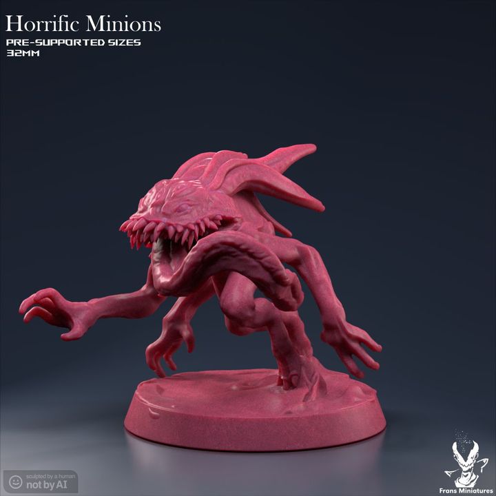 3D Printable Running Demon # Horrific Minions by Frans Miniatures