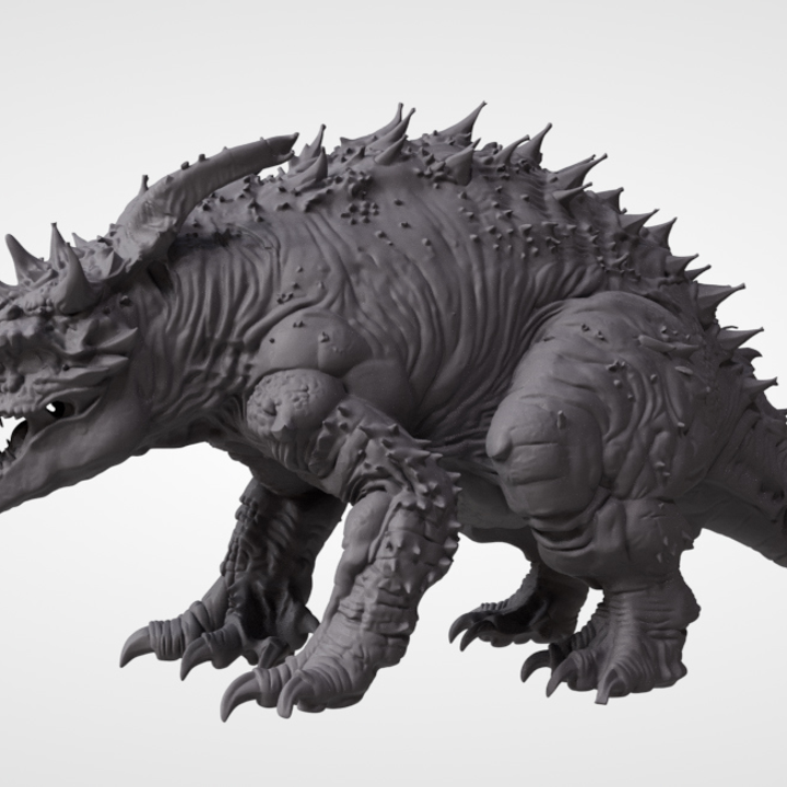 3D Printable Spike Beast by Molten Core Minis