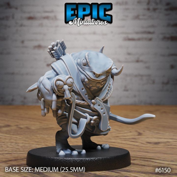 3D Printable Toad Folk Set B / Frog Tribe / Toadfolk Fighter ...