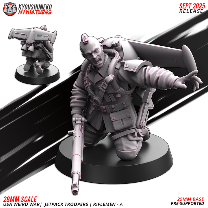 3D Printable Riflemen - A | Jetpack Troopers | USA Weird War by ...