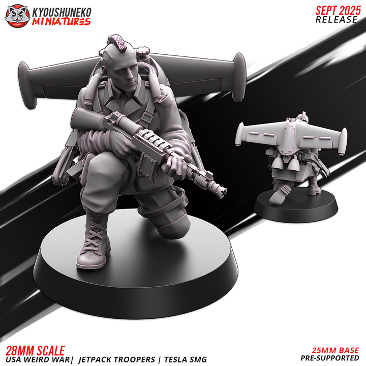 3D Printable SMG Team | Jetpack Troopers | USA Weird War by Kyoushuneko ...