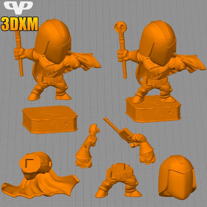 3D Printable Cobra Commander Chibi STL for 3D Printing ChibiSTL 3DXM by ...