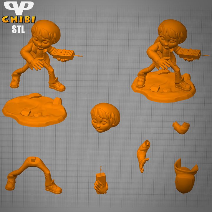 3D Printable Stranger Things Mike Chibi STL for 3D Printing ChibiSTL ...