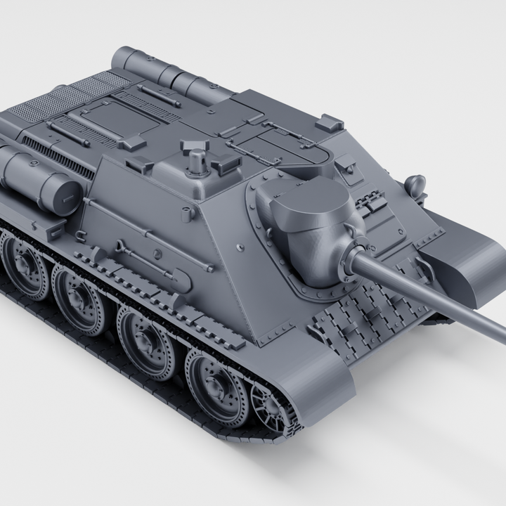 3D Printable SU-85 self-propelled gun (USSR, WW2) by Wargame3d