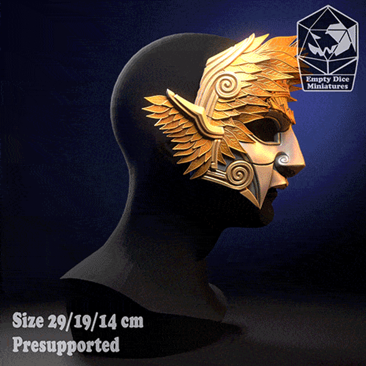 3D Printable Aasimar masks by Sam Bolotnikov